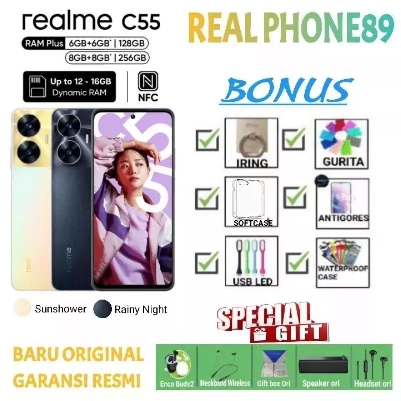 Jual REALME C55 NFC RAM 6/128 | RAM 8/256GB | C35 4/128 GB GARANSI RESMI REALME INDONESIA ...