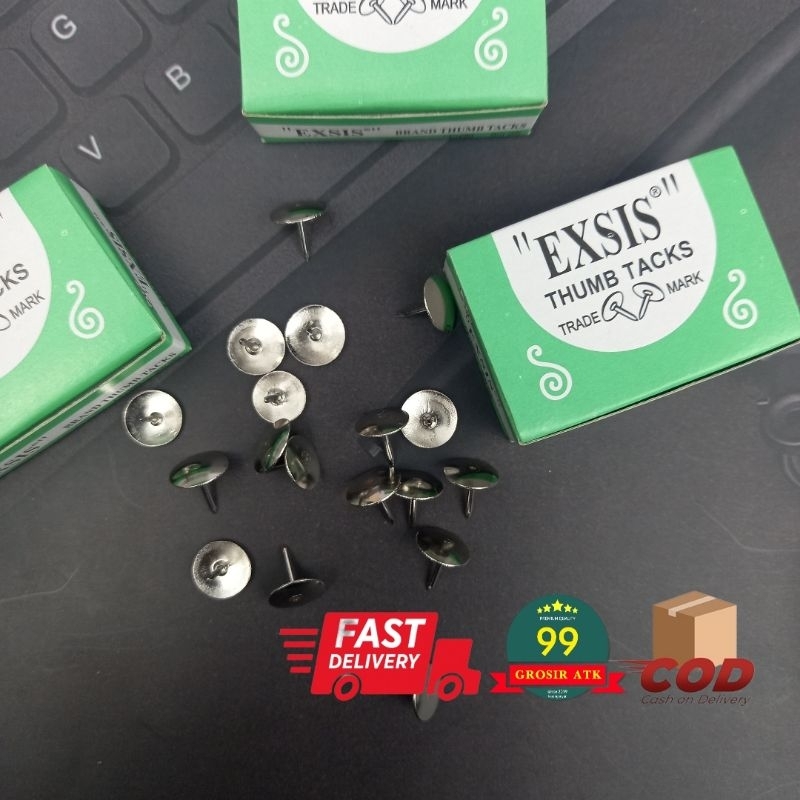 Jual Thumb Tacks - PAKU PAYUNG 10 Box/Paku Pines/Pins/Klip/Paku ...