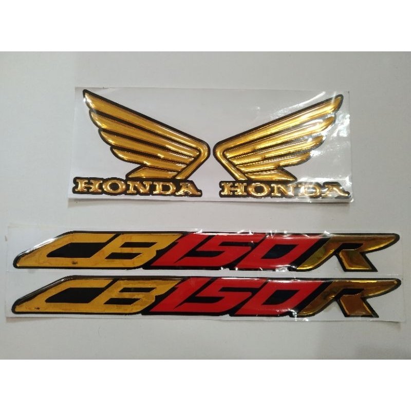 Jual paket emblem CB150R StreetFire/emblem set CB150R new/sticker ...