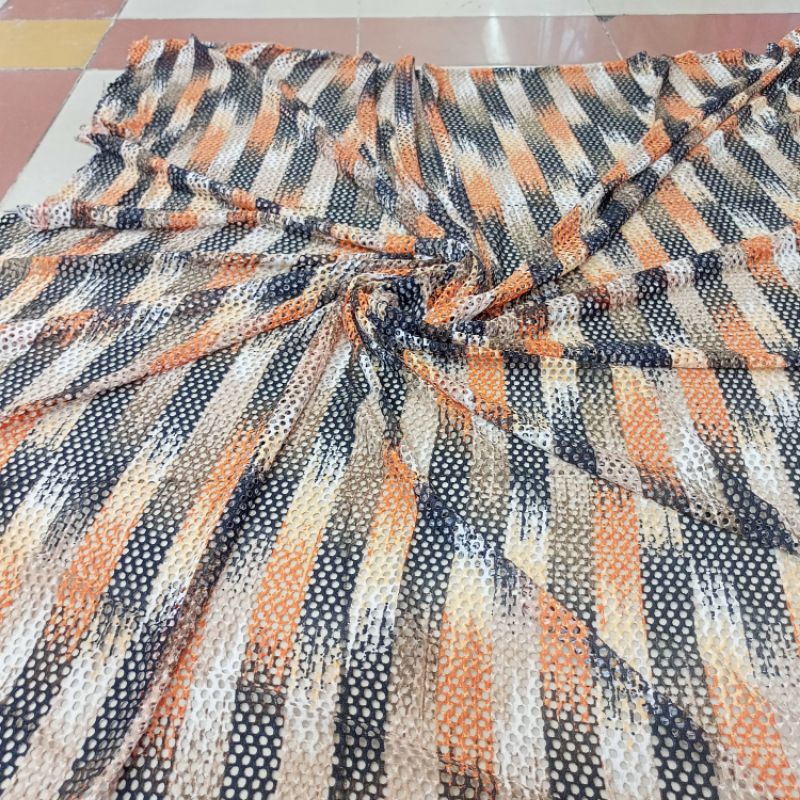 Jual Bahan/Kain Rajut Garment | Rajut Multi Colour | Rajut Zig-Zag ...