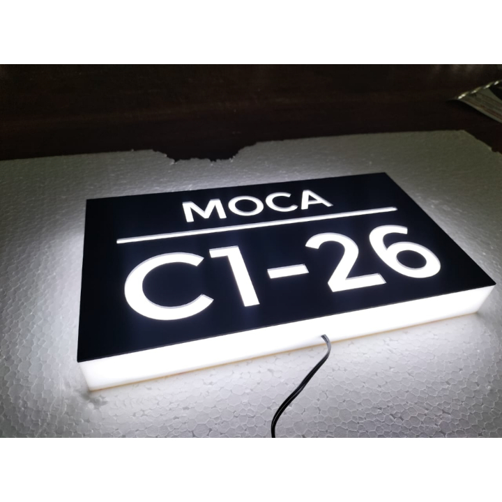 Jual Custom Nomor Rumah LED OUTDOR Neon Box Akrilik | Shopee Indonesia
