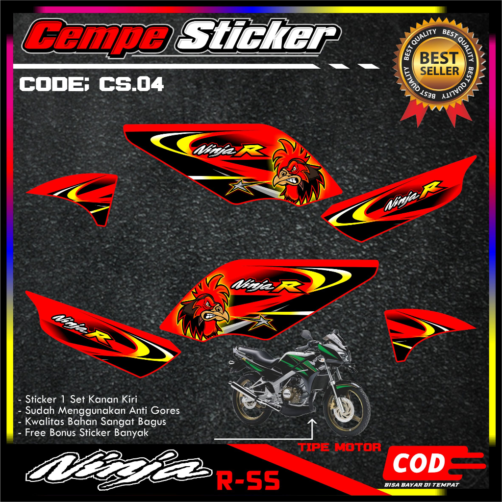 Jual Stiker Lis Variasi Ninja R / SS Decal Striping Standar Ninja R ... Jual Stiker Lis Variasi Ninja R / SS Decal Striping Standar Ninja R ...