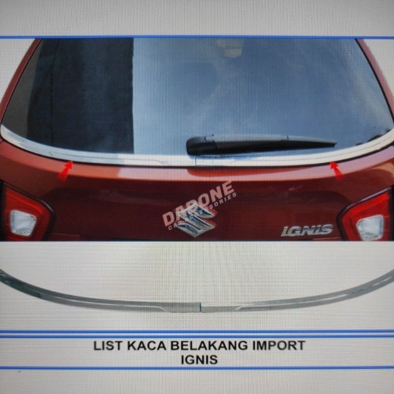 Jual lis list kaca pintu bagasi belakang mobil suzuki ignis crome ...