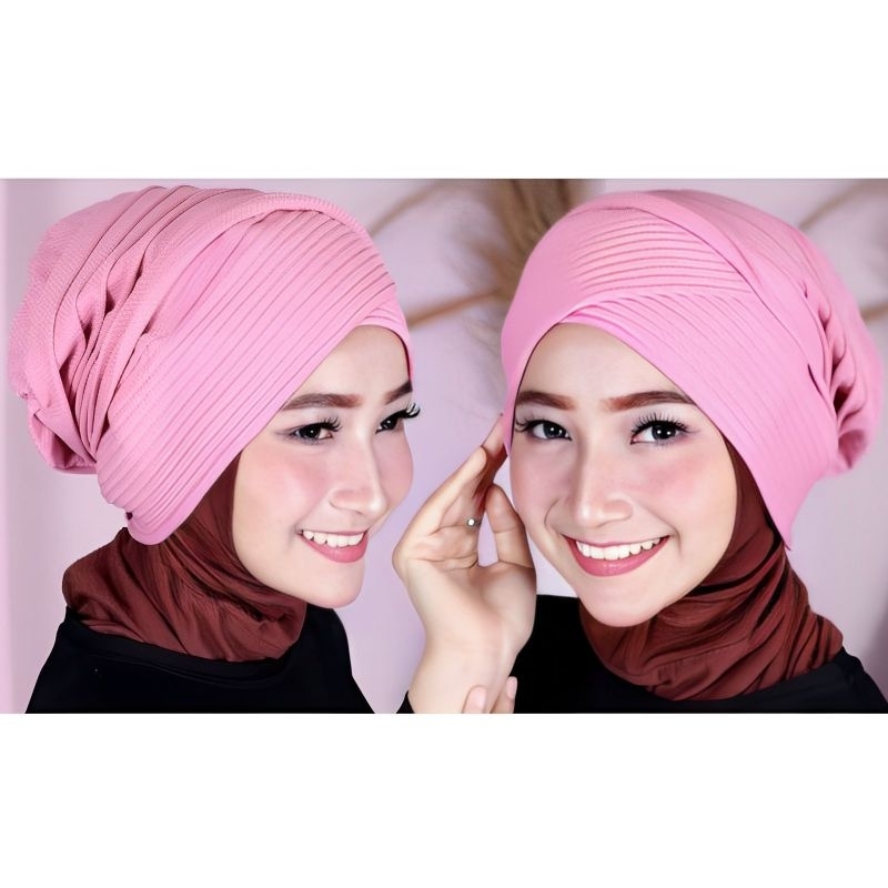 Jual Zaja - Topi Turban Instan Model Ciput Simple Pet Selempang Cantik ...