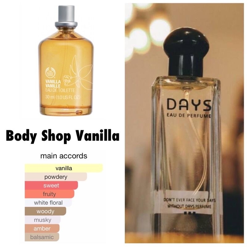 Jual DAYS PARFUME dengan inspirasi dari Vanilla | Shopee Indonesia