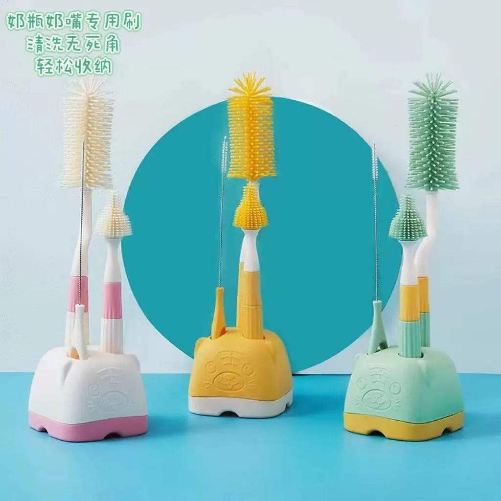 Jual Sikat SILICON Botol Minum Bayi Anak Balita Sikat Botol + Sikat Tutup + Sikat Sedotan ...