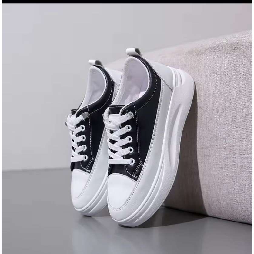 Jual YASMINALSHOP 11- SEPATU CANTIK WANITA SEPATU PUTIH HITAM KUALITAS ...