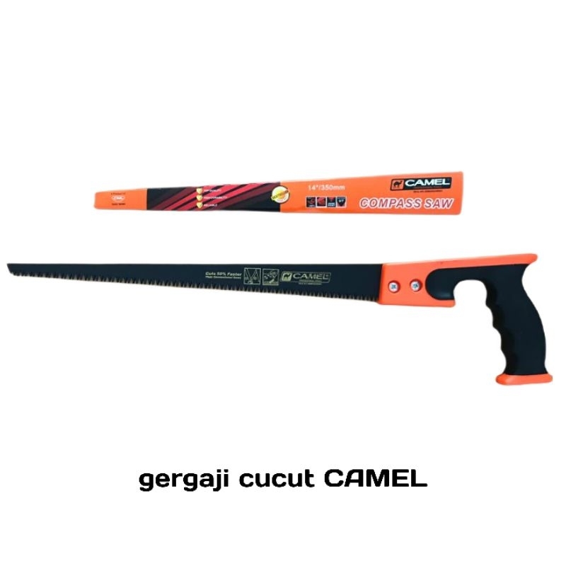 Jual Gergaji kayu lancip 14" inch /Gergaji Lancip Triplek /Compass saw Serbaguna CAMEL | Shopee ...