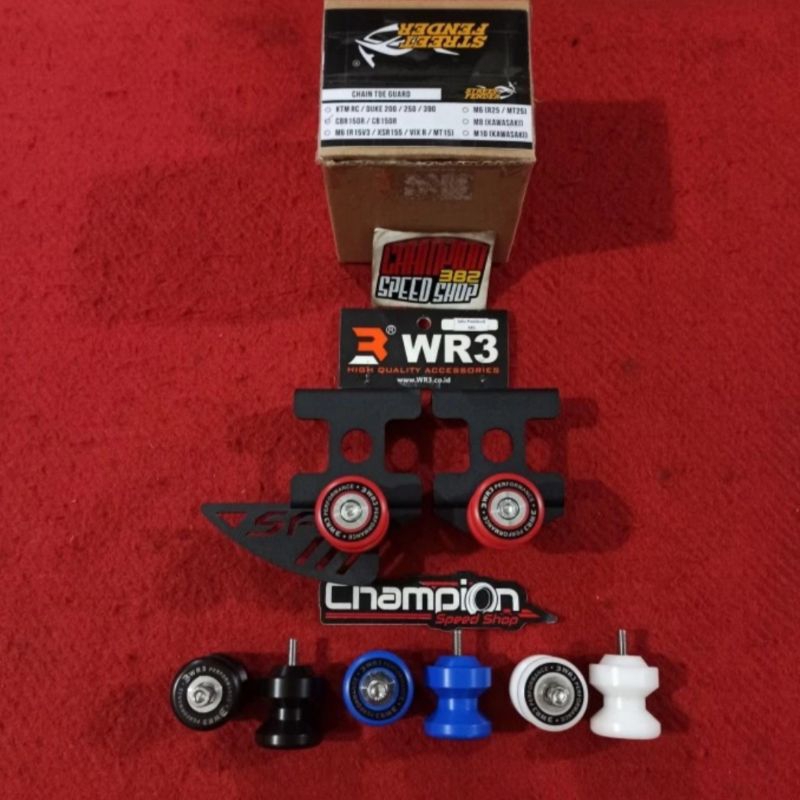 Jual Paket Toe Chain Guard Street Fender Jalu Paddock WR3 M6 CBR150R ...