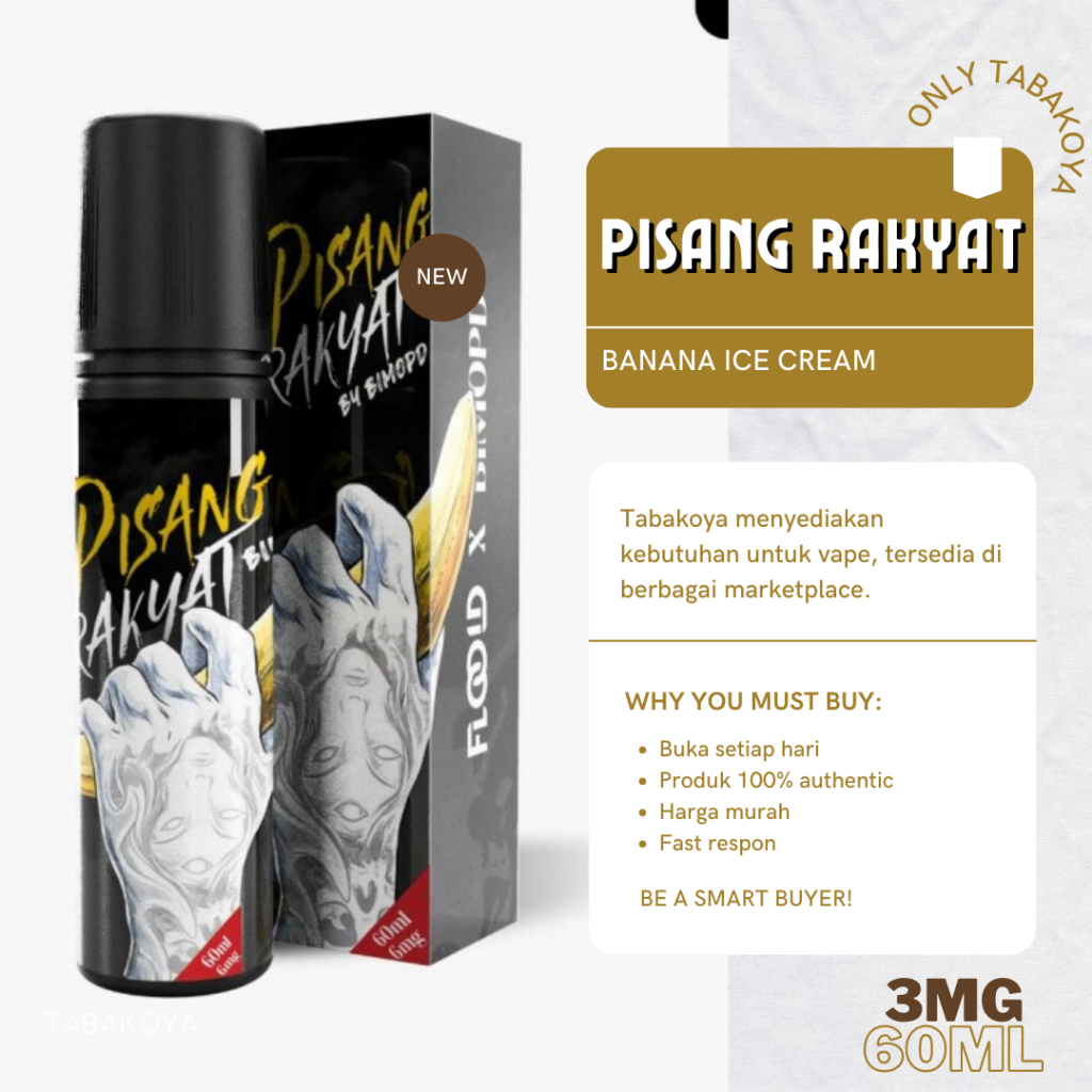 Jual PISANG RAKYAT LIQUID 3MG 60ML SECRET RECEIPT BANANA BY BIMO PD x ...