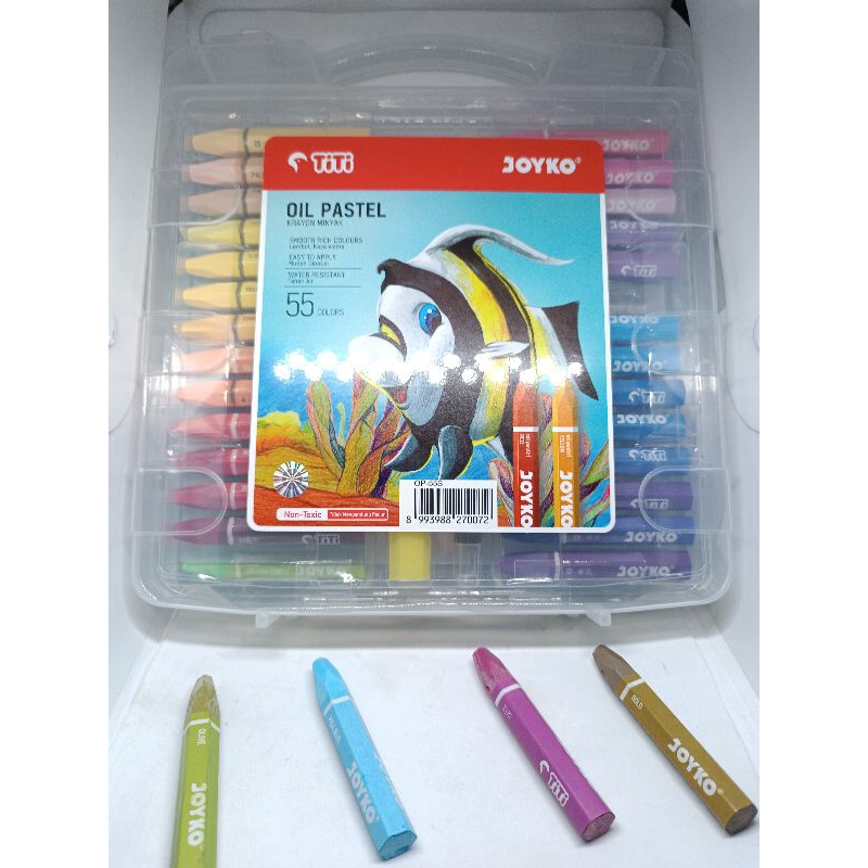 Jual CRAYON KRAYON 55 WARNA OIL PASTEL WARNA WARNI MEREK JOYKO OP 55S 1 ...