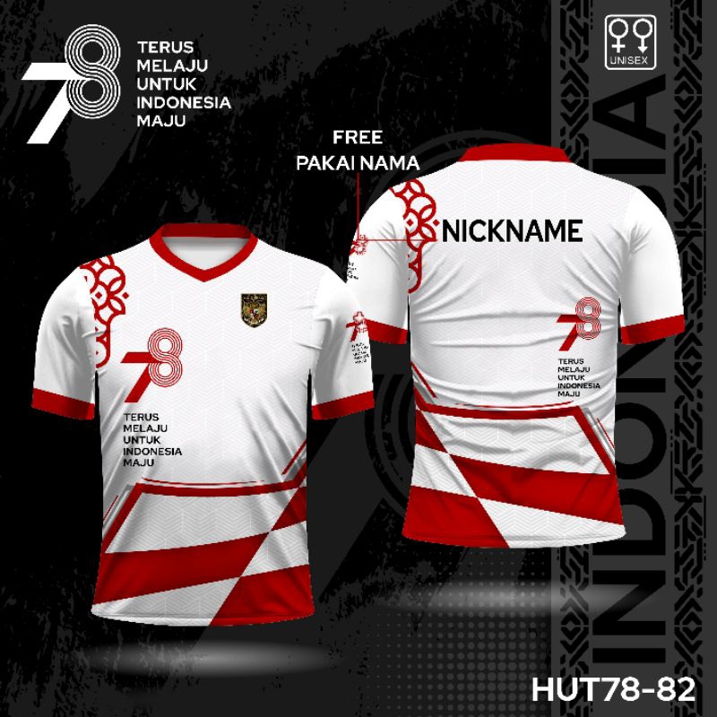 Jual kaos hut kemerdekaan ri 78 Jersey kaos dirgahayu Indonesia kaos Garuda Indonesia free ...