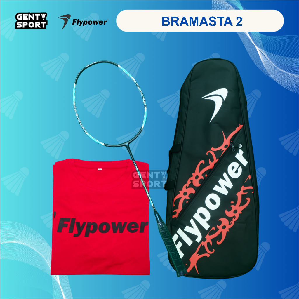 Jual Flypower Bramasta 2 Raket Badminton COD Free Tas dan Kaos | Shopee ...