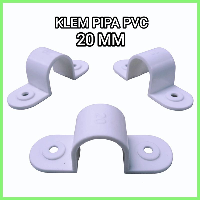 Jual KLEM PIPA LISTRIK PVC 20MM / KLEM PIPA CONDUIT LISTRIK 20MM / KLEM ...
