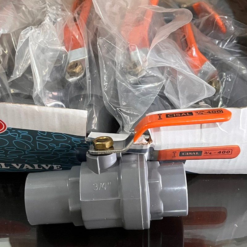 Jual Stop kran gagang plat besi 3/4 inch CISAL - Ball valve PVC stop keran | Shopee Indonesia