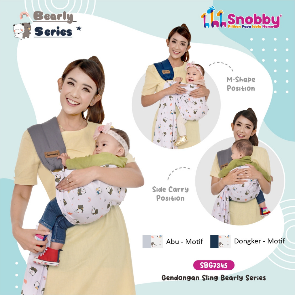 Jual Snobby Gendongan Bayi Samping Multifungsi (bisa u/ newborn) Bearly Series - SBG 7345 ...
