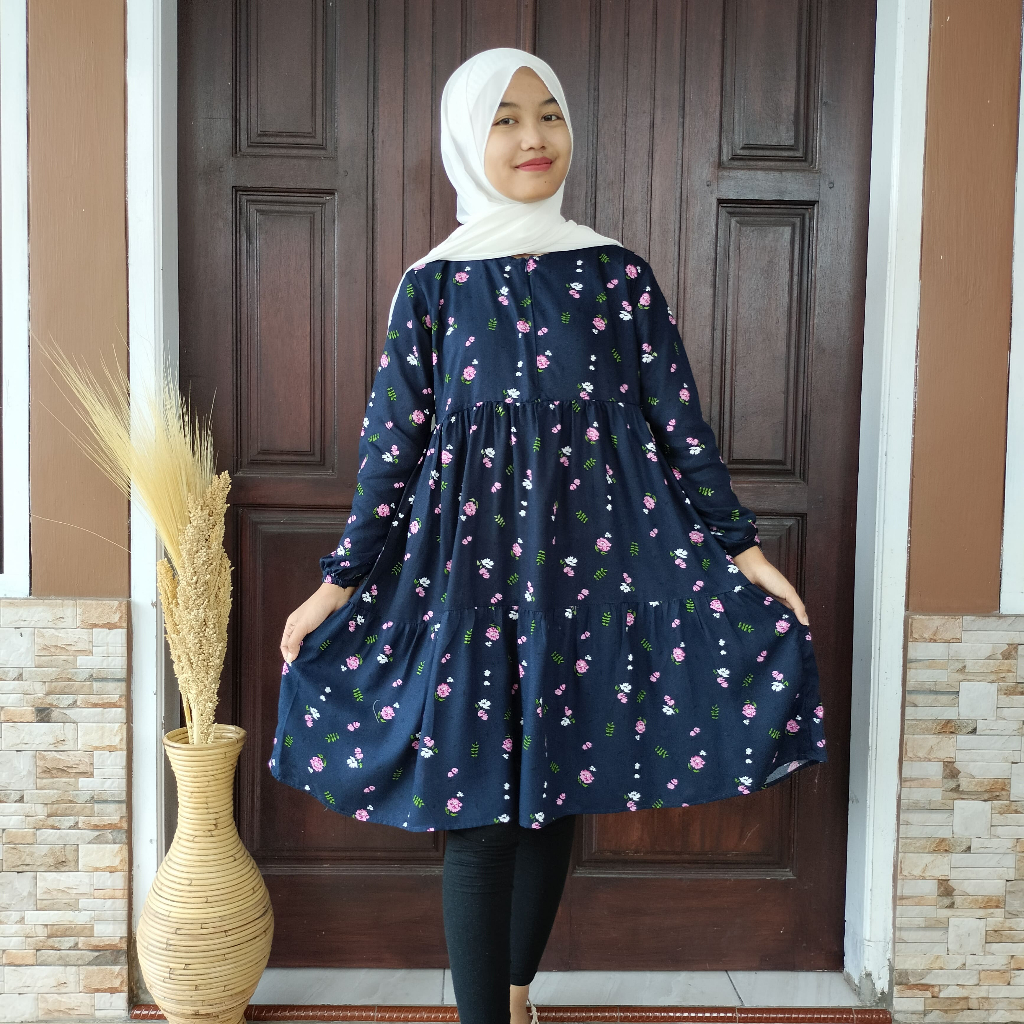 Jual Atasan Tunik Rayon Anak Usia 9 - 12 Tahun / Atasan Tunik Rayon ...