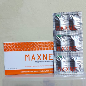 Jual MAXNE (BOX 30 TABLET) MAGNESIUM 500 MG | Shopee Indonesia