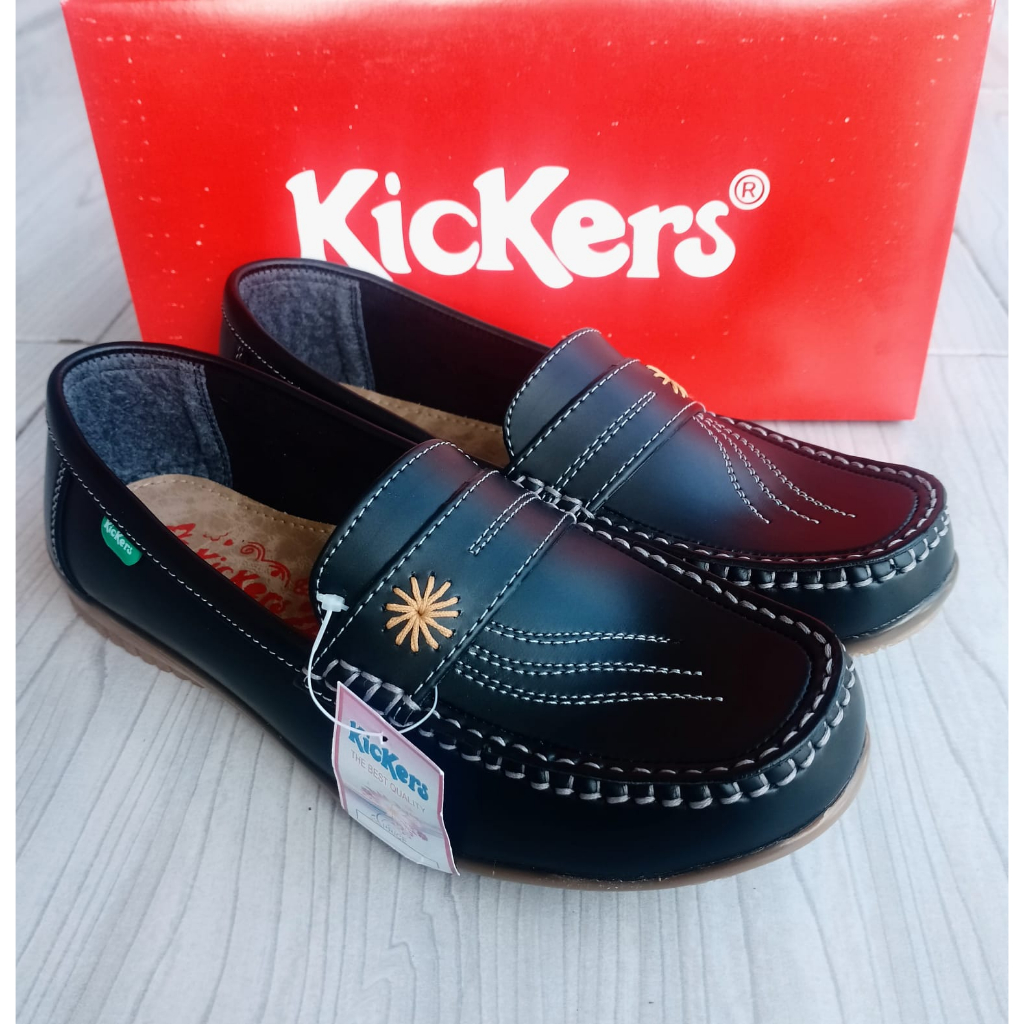 Jual sepatu pantopel pantofel kickers cewek casual flatshoes slip on ...