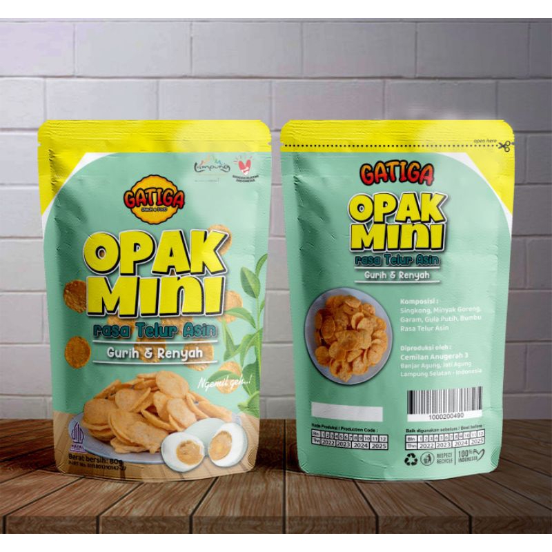 Jual Opak Mini Gatiga Rasa Salted Egg - Gatiga Snack Opak Singkong Mini ...
