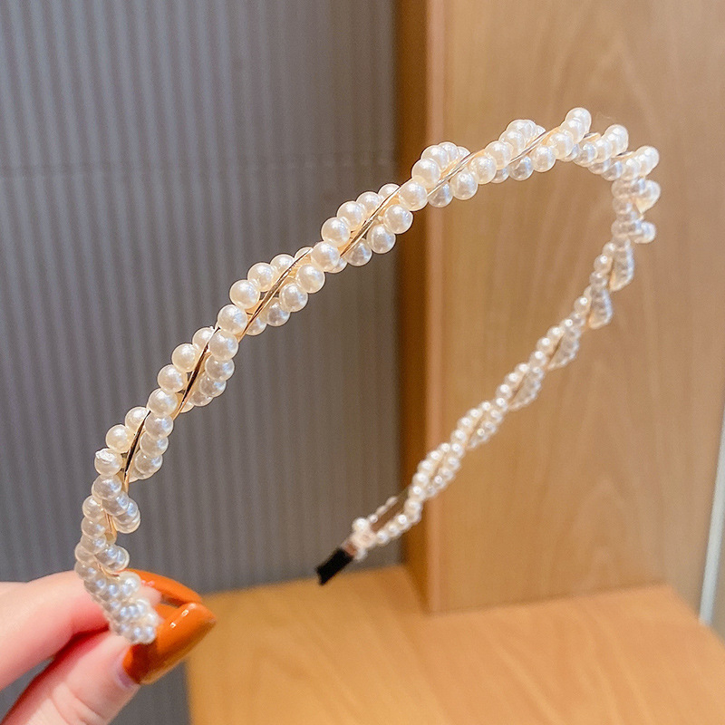 Jual Bando Mutiara Korea Bando Rambut Hairband Pearl Motif Bervariasi ...