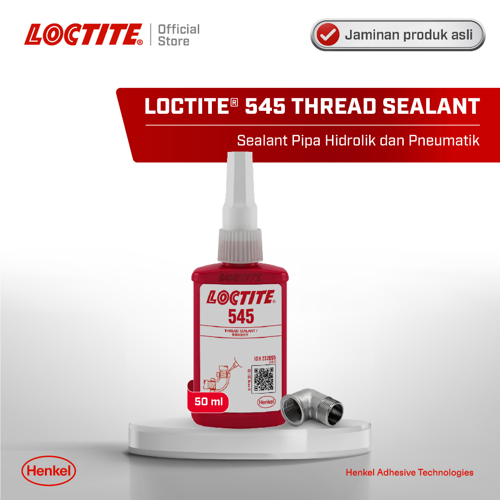 Jual LOCTITE 545 Thread Sealant Seal Pipa Merah Hidrolik 50 ml | Shopee ...