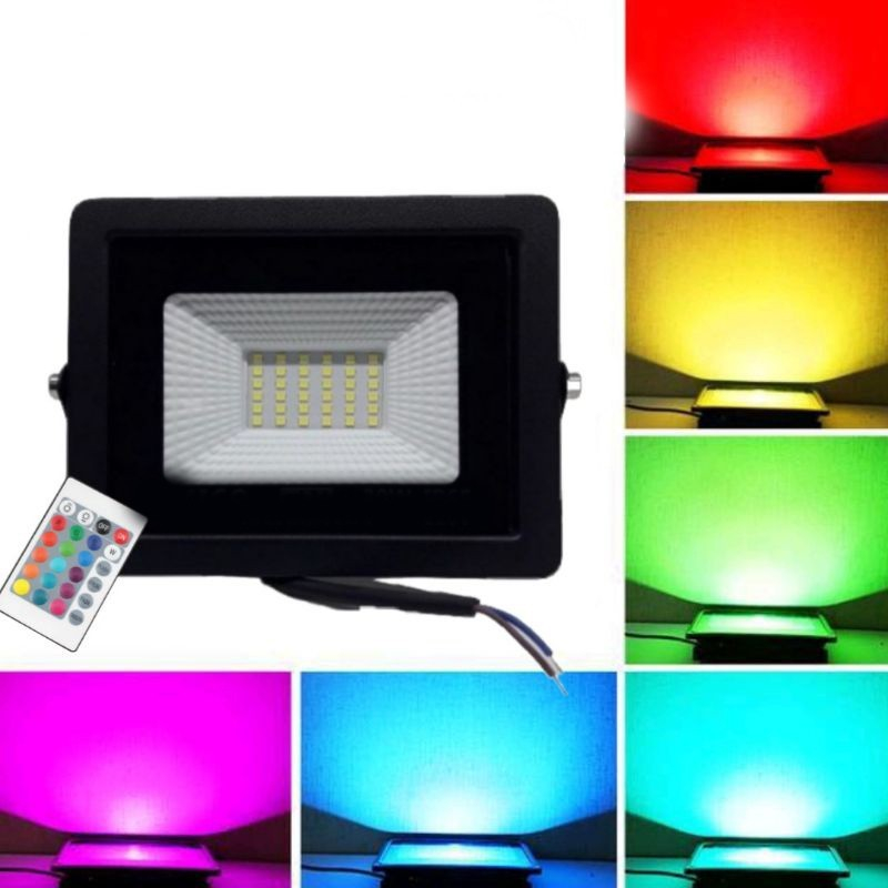 Jual LAMPU SOROT LED RGB / WARNA-WARNI 30W 30 WATT VAS | Shopee Indonesia