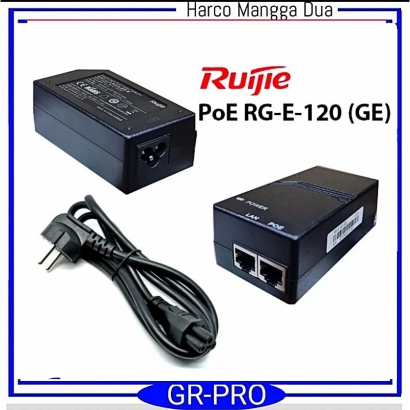 Jual ruijie POE adapter power injektor RG-E 120 (GE) 1port | Shopee Indonesia