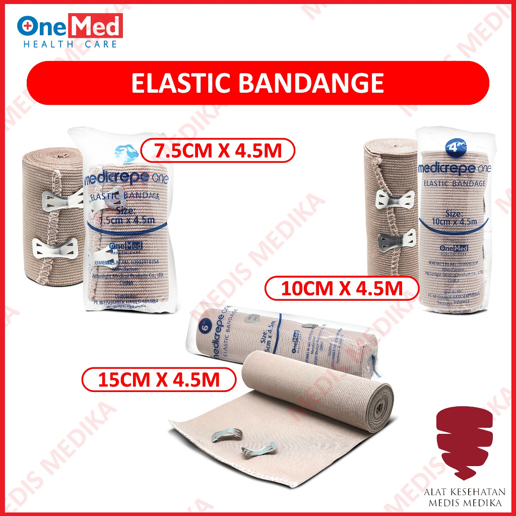 Jual Onemed Elastic Bandage Medicrepe 7.5cm 10cm 15cm Perban Elastis ...