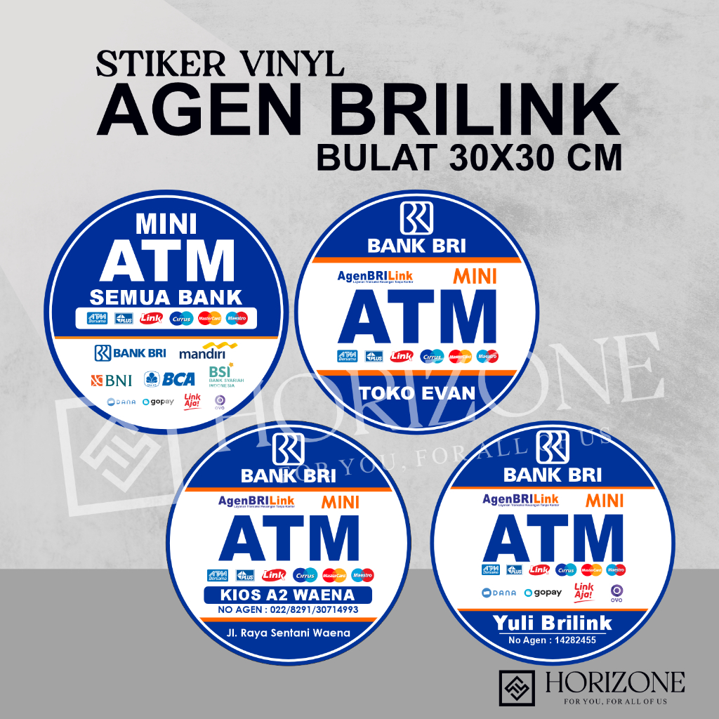 Jual STIKER VINYL BRILINK 40X40CM BULAT | Shopee Indonesia