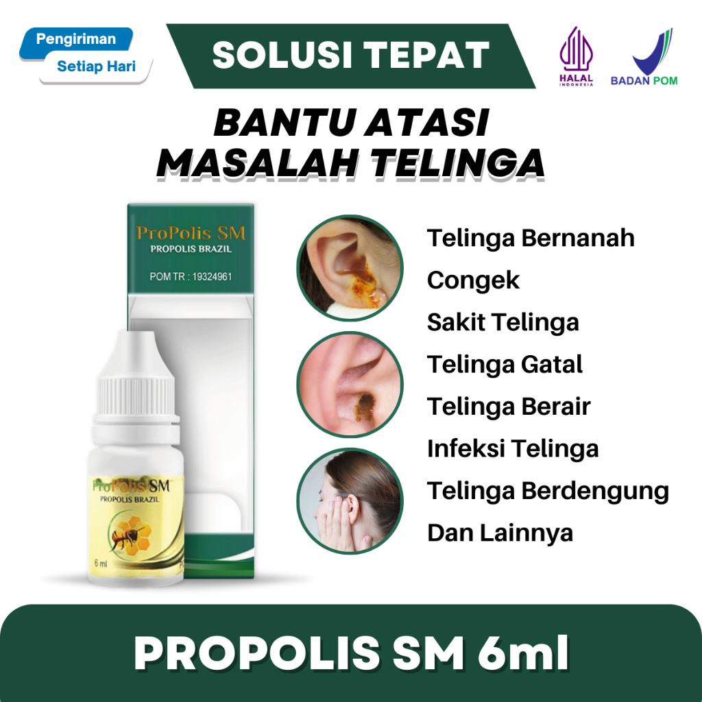Jual Obat Tetes Telinga Berair Bau Congek Bernanah Penghancur Kotoran ...