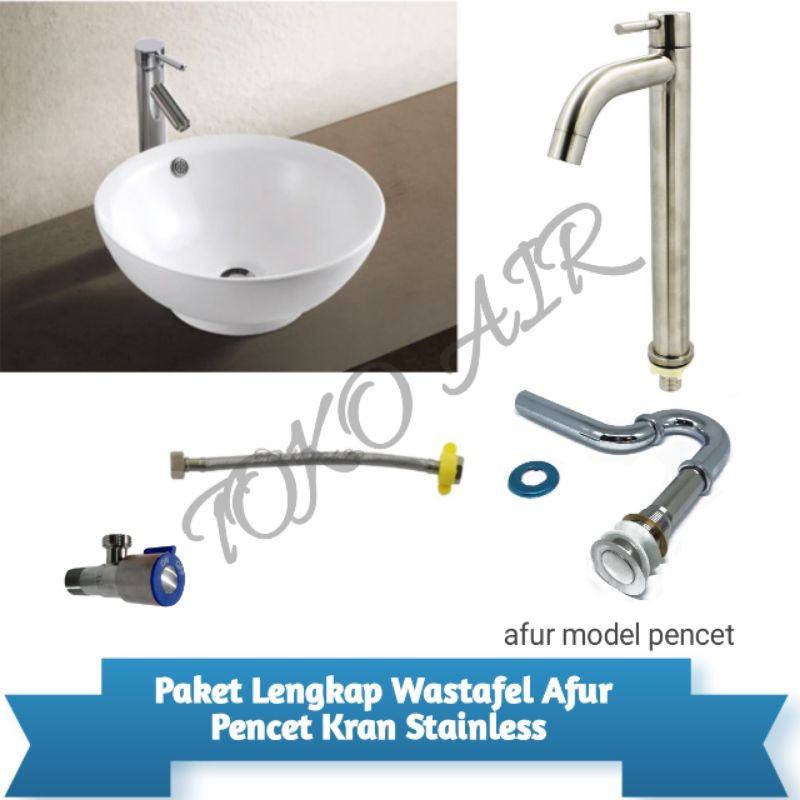 Jual Paket Lengkap Wastafel Meja Bulat | Shopee Indonesia