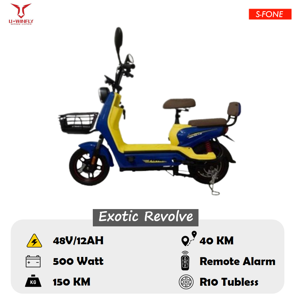 Jual Exotic Revolve Pro Accu 48/12 Motor 500Watt Sepeda Motor Listrik ...