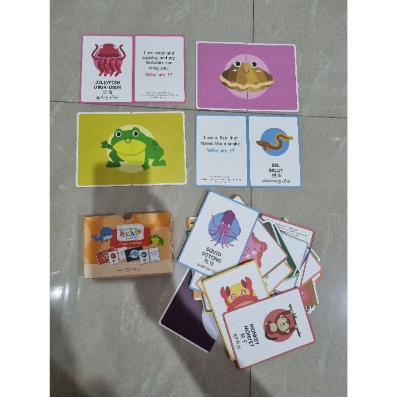Jual okk early read Puzzle cards flashcard Animal hewan inggris ...