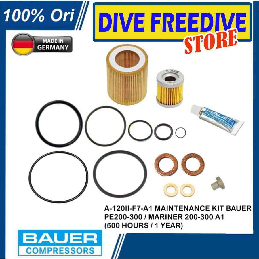 Jual A-120II-F7-A1 Spare Part Maintenance Service Kit Compressor Bauer ...