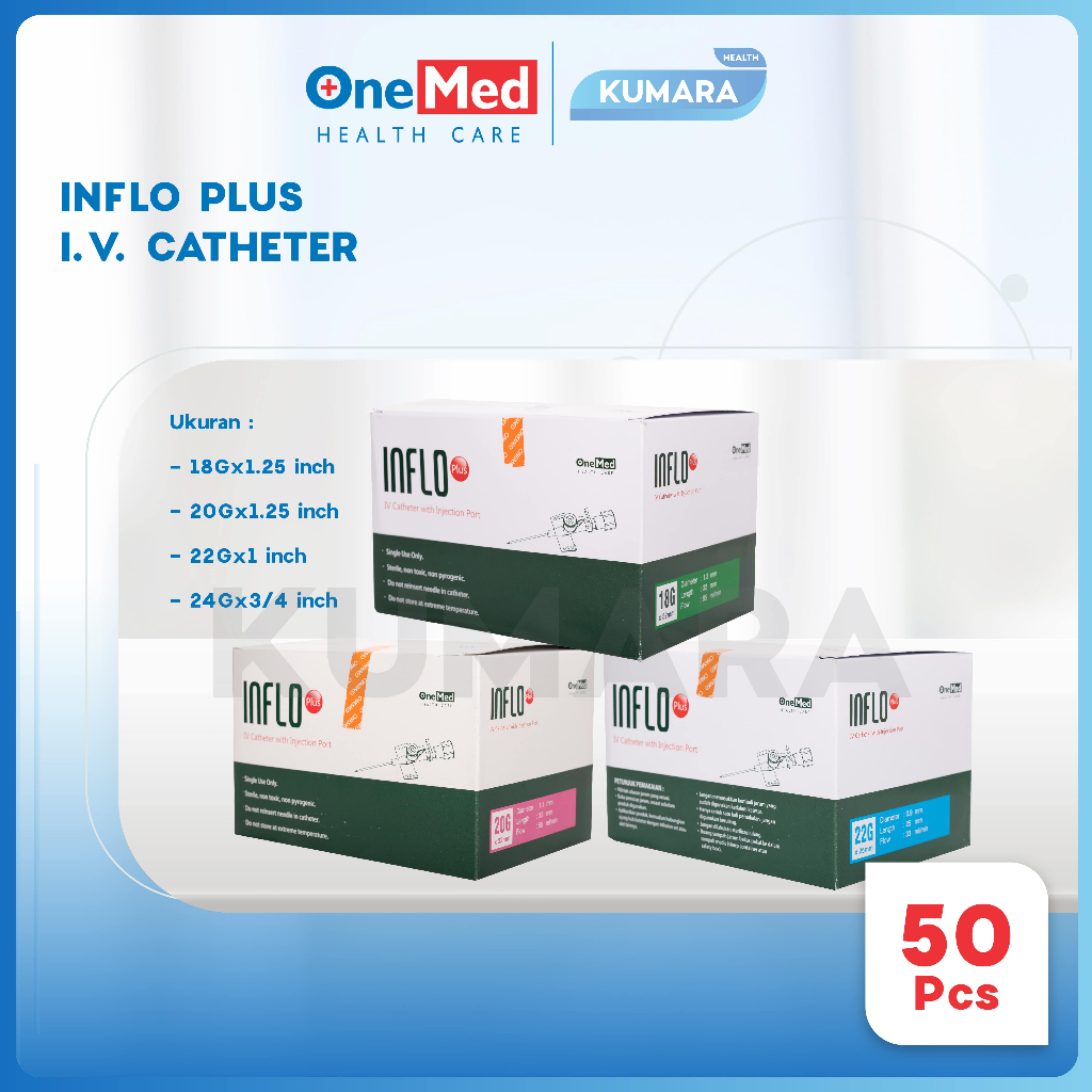 Jual ONEMED - Inflo Plus IV. Catheter isi 50's | Shopee Indonesia