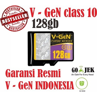 Jual Memori Card MicroSD V-Gen 128GB Turbo Series 100MB/s Class 10 U1 ...