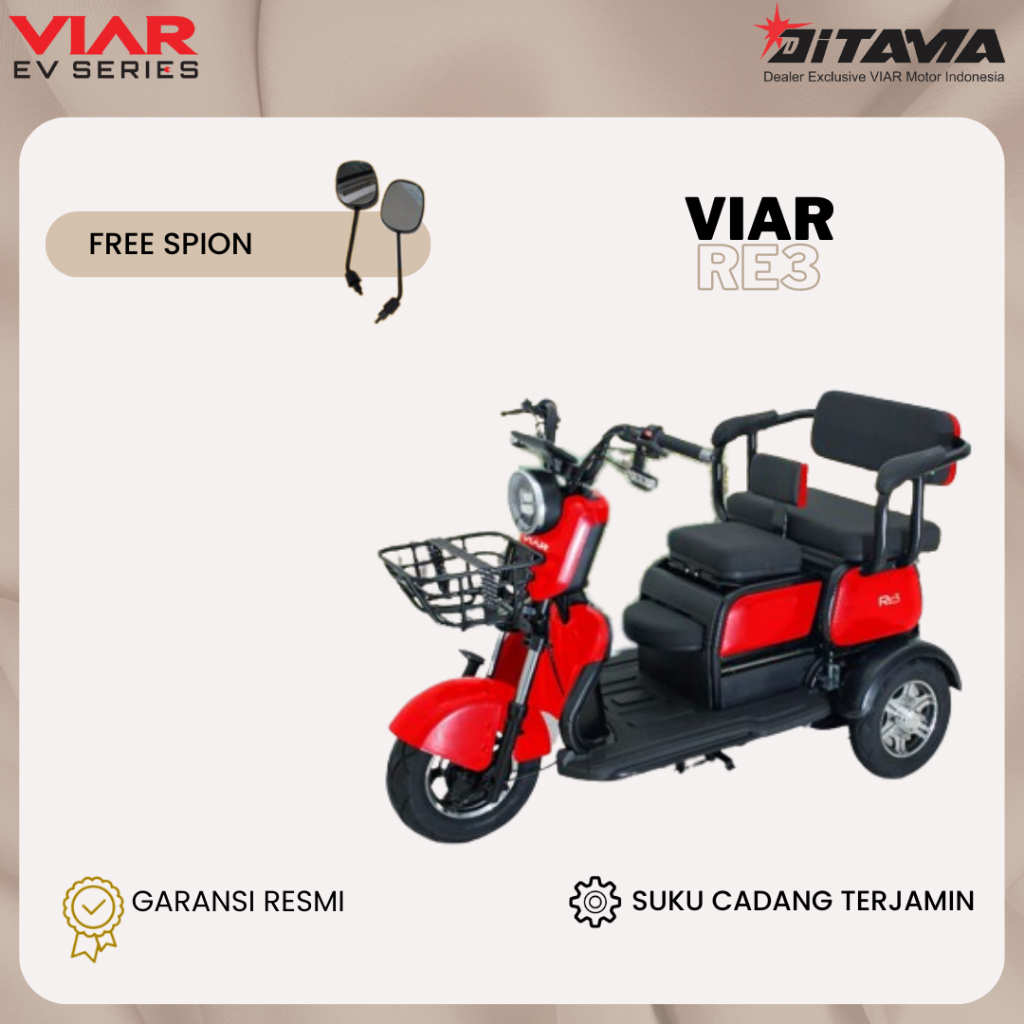 Jual Sepeda Listrik Viar RE3 Roda 3 Original Termurah Garansi Resmi ...
