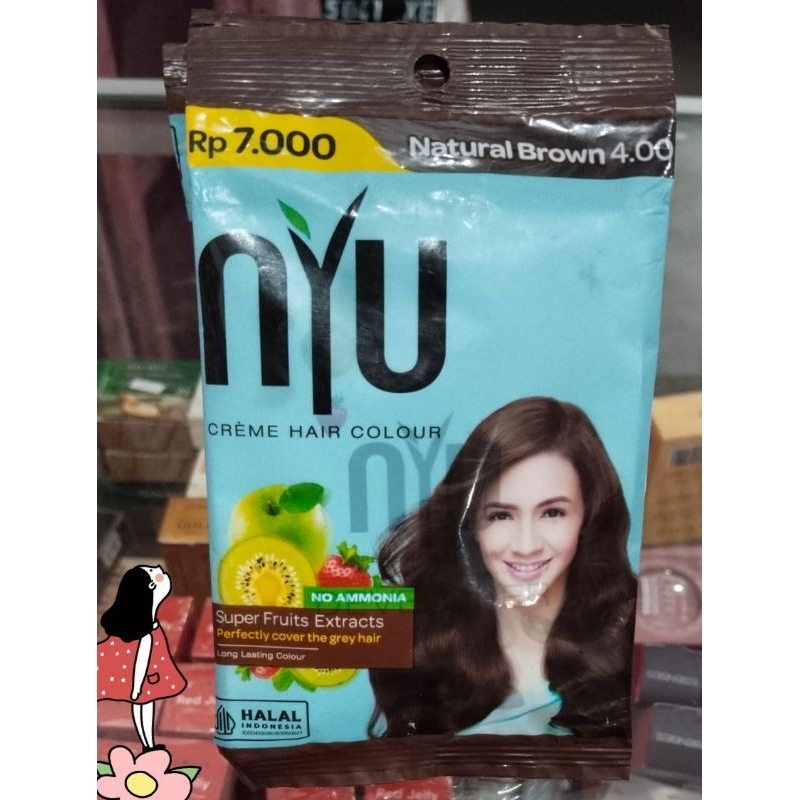 Jual Semir Rambut NYU - Creme Hair Colour - No Amonia | Shopee Indonesia