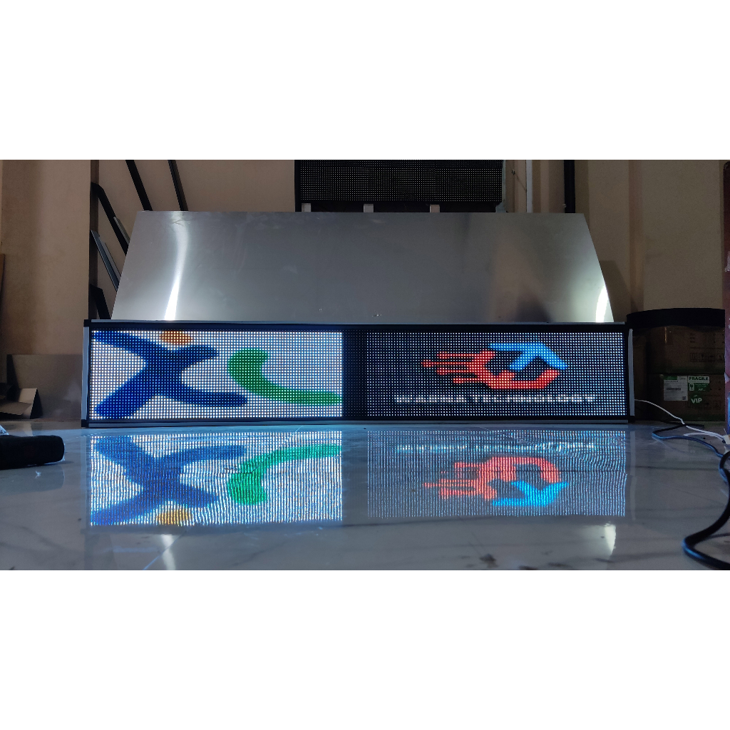 Jual Running Text 40x200 RGB Full Color Wifi outdoor | Shopee Indonesia
