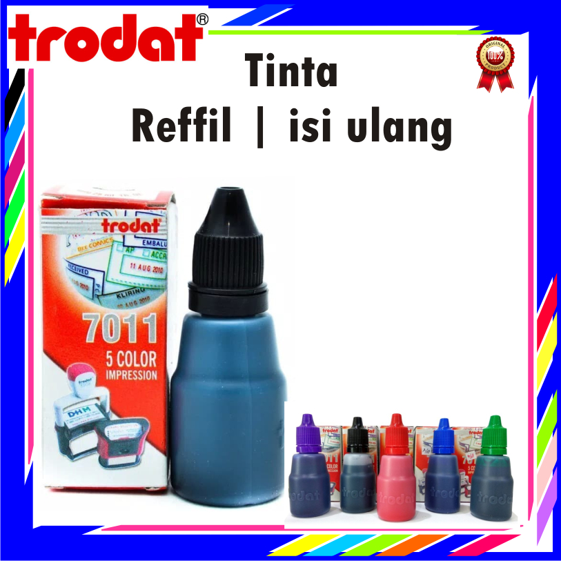 Jual TINTA STEMPEL OTOMATIS TRODAT REFFIL ISI ULANG INK STAMP 25ML 7011 ...