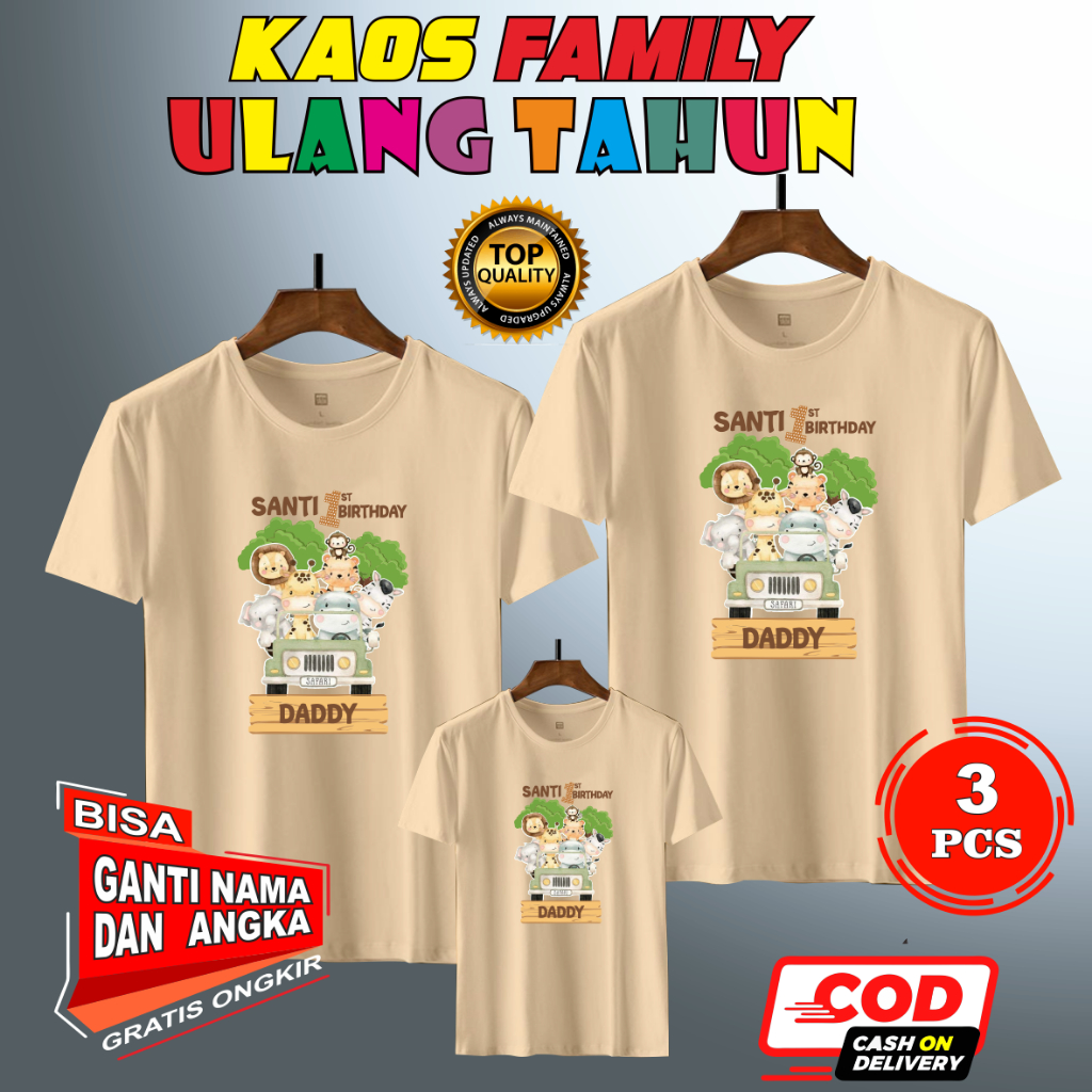 Jual BAJU KAOS KELUARGA | KAOS CUSTOM FAMILY CUSTOM ULANG TAHUN | KAOS ...