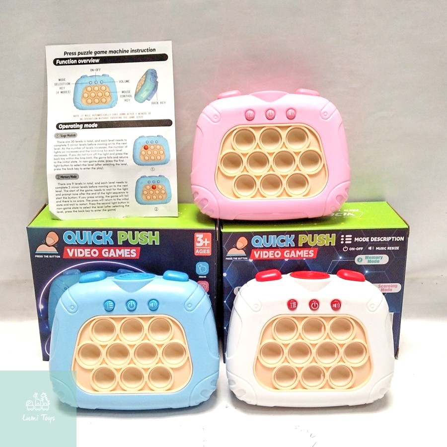 Jual Mainan Anak Pop It Elektric Quick Push Video Games DD1808 | Shopee ...