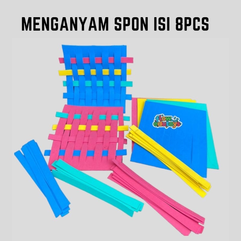 Jual Mainan Edukasi Anak Menganyam Spon Isi 8 Pcs | Shopee Indonesia