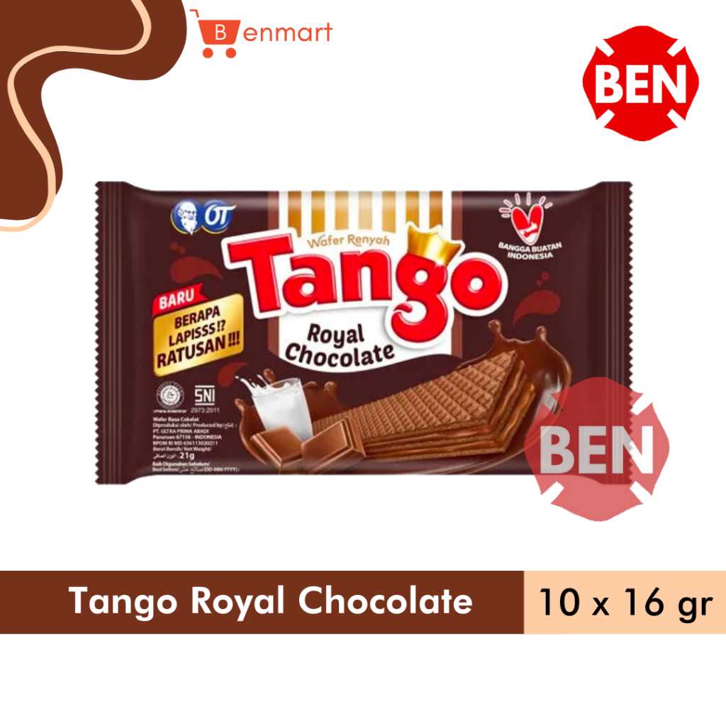 Jual Wafer Tango VANILLA DELIGHT / ROYAL CHOCOLATE 1 Renceng 10 Sachet 16g 16gr 16 g gr Vanila ...