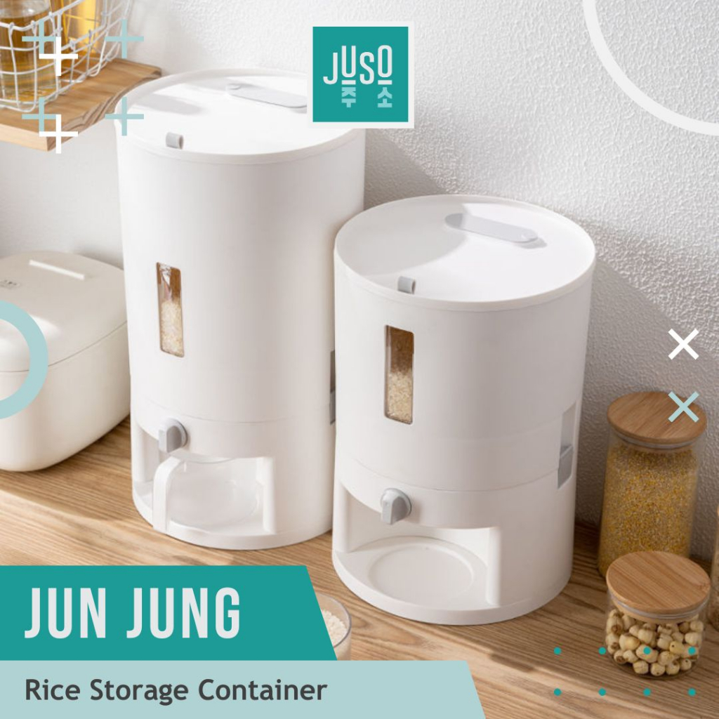 Jual 【JUSO】JUN JUNG Wadah Simpan Rice Mudah Container Beras Pengukur ...