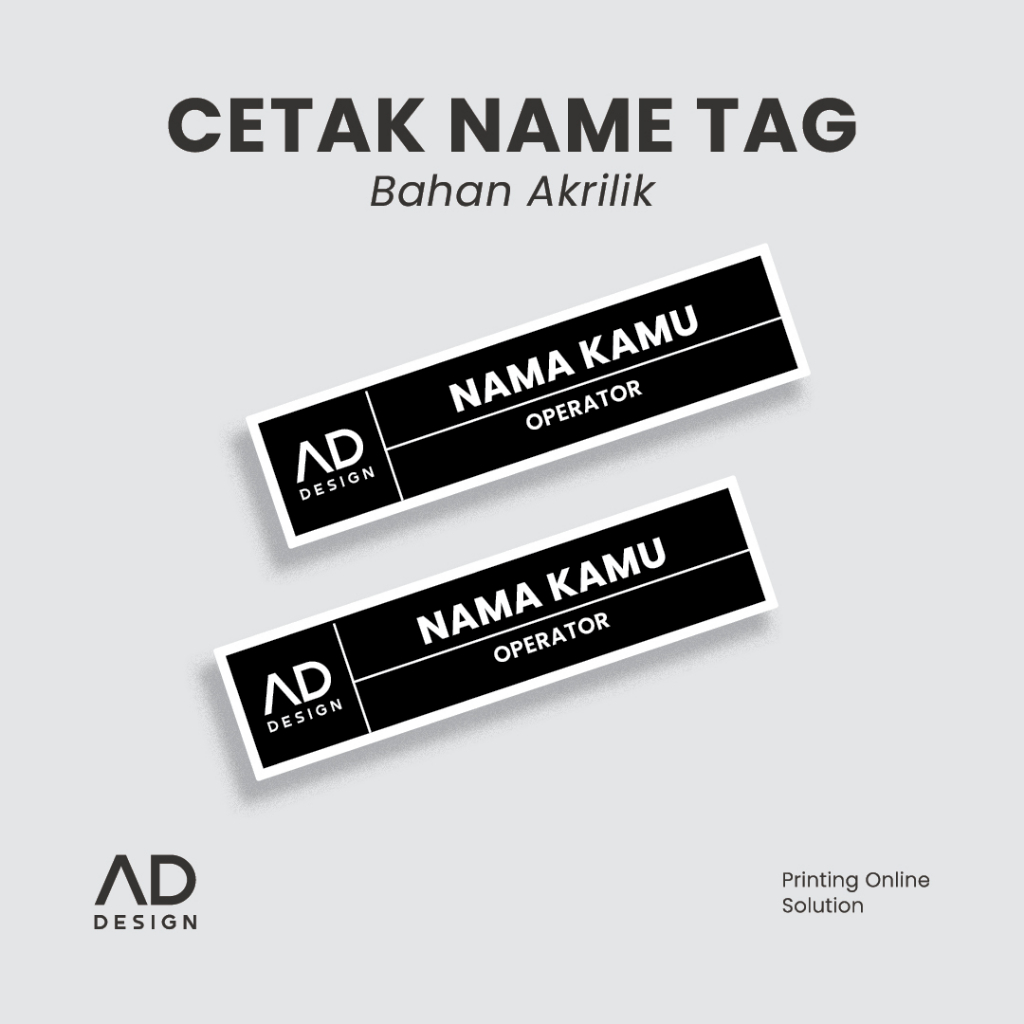 Jual CETAK NAME TAG DADA BAHAN AKRILIK DENGAN RESIN KERAS | Shopee ...