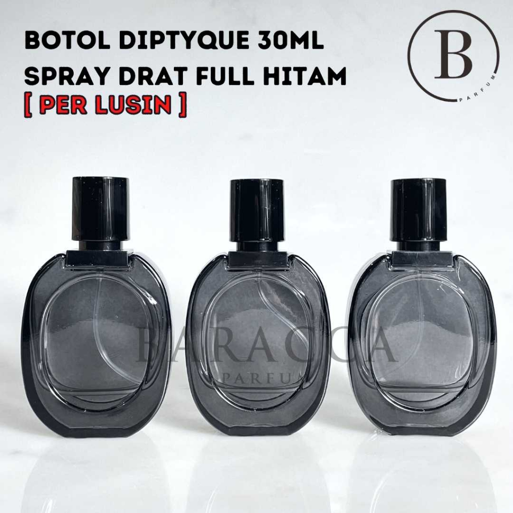 Jual Botol Parfum Diptyque 30ML Drat Full Hitam - Botol Parfum Oval ...