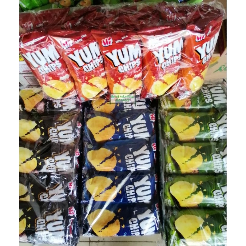 Jual Kikoya YUM CHIPS Snack Renyah Dan Lezat Masa Kini 1 Pak isi 10 Pcs ...