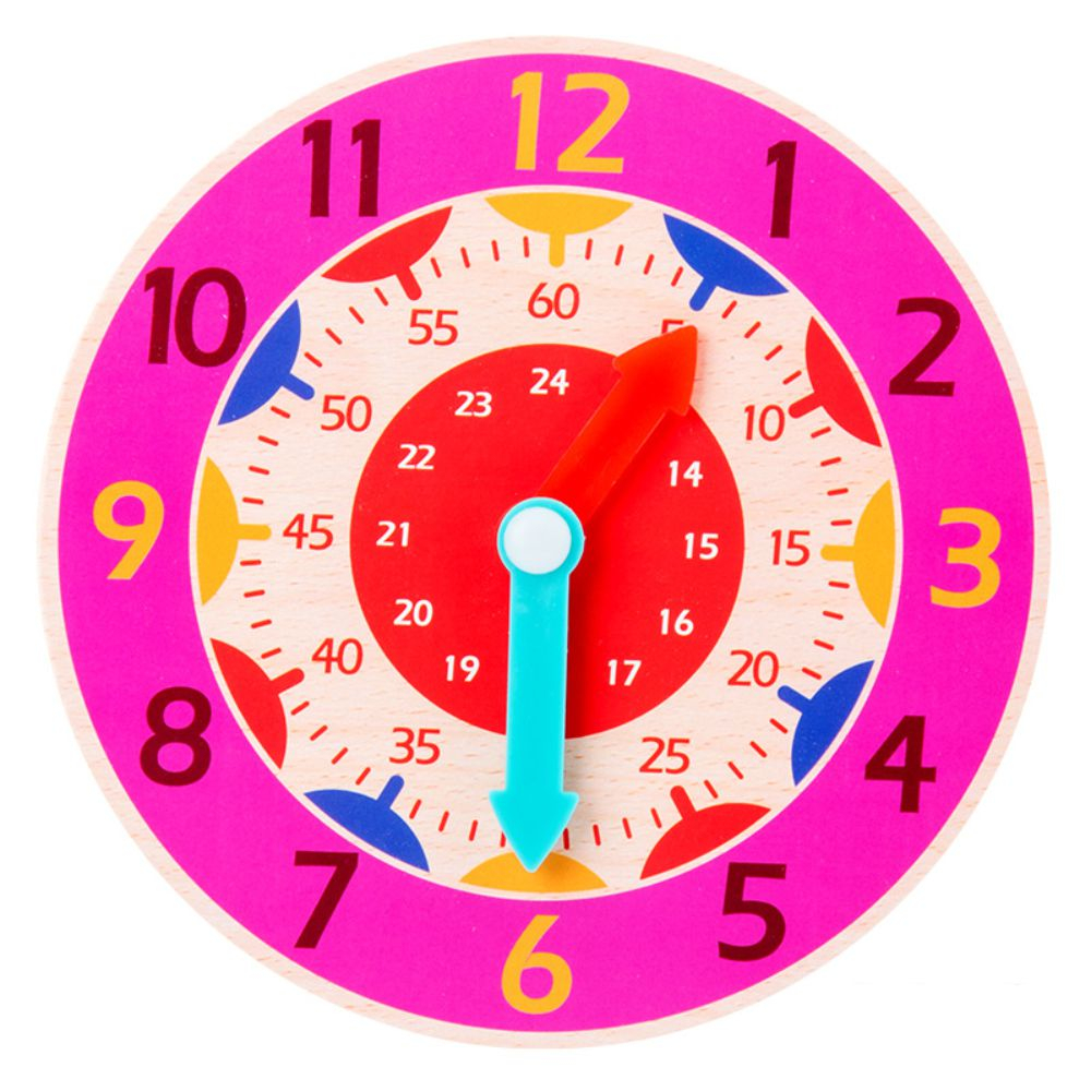 Jual [MK902] Jam Mainan Anak Belajar Jam kayu Shape Shorting Clock ...